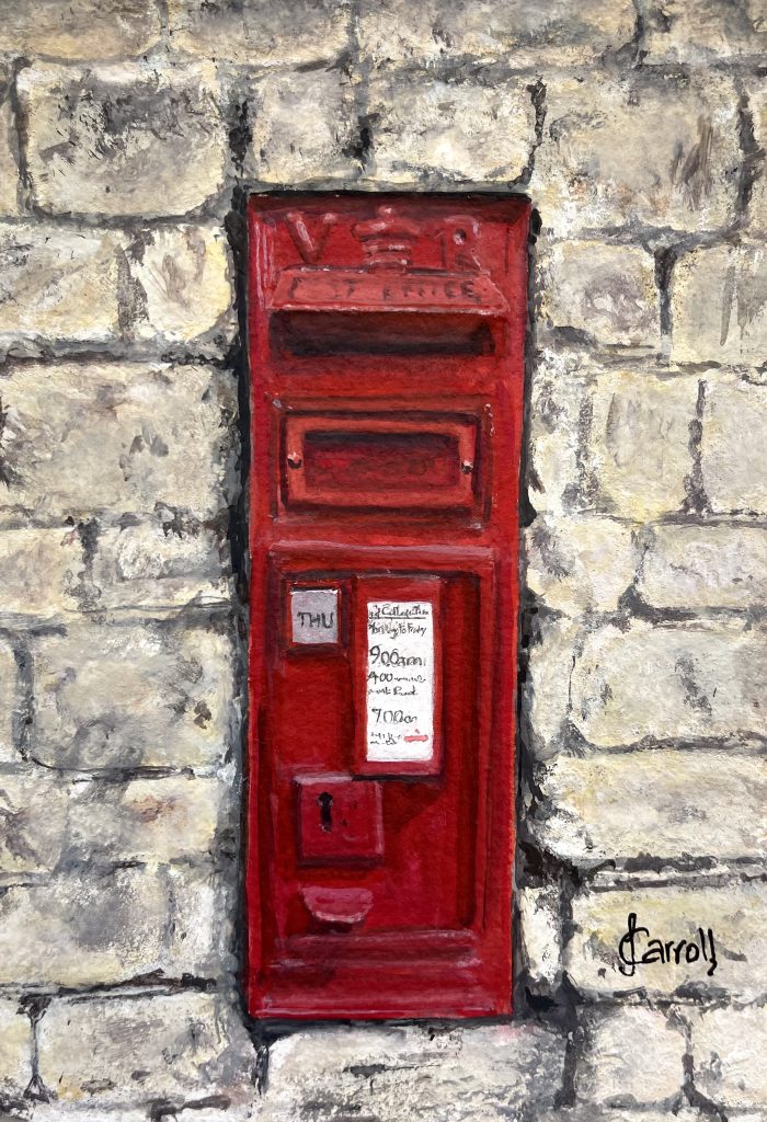 Victorian Post Box, Station Rd, Ketton - The Art of Josette Carroll